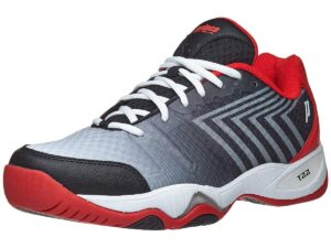 prince t22 lite bk/wh/rd men's shoe 12.0