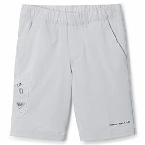 Columbia Youth Boys' PFG Terminal Tackle Short, Sun Protection, Quick Drying, Cool Grey, Large