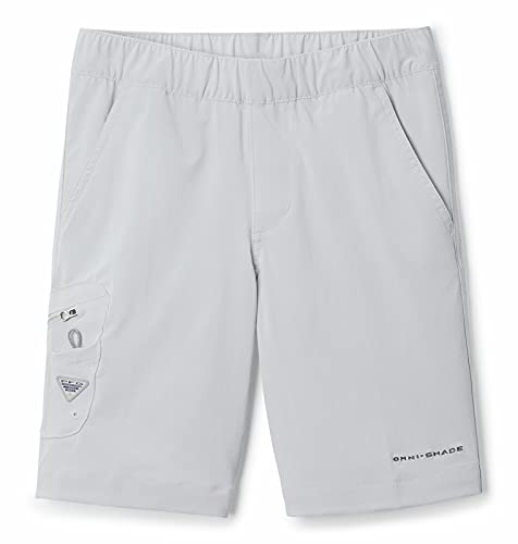 Columbia Youth Boys' PFG Terminal Tackle Short, Sun Protection, Quick Drying, Cool Grey, Large