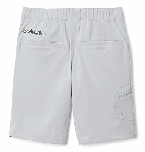 Columbia Youth Boys' PFG Terminal Tackle Short, Sun Protection, Quick Drying, Cool Grey, Large