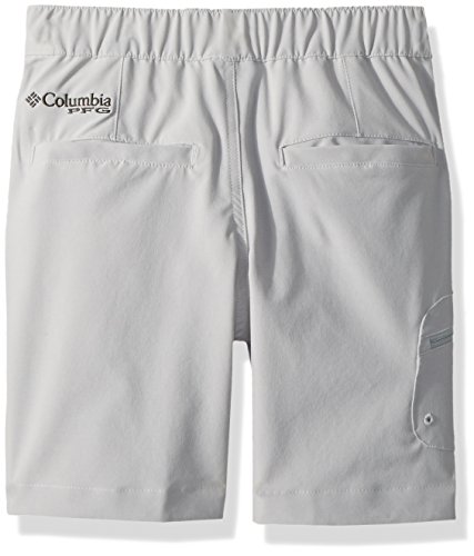 Columbia Youth Boys' PFG Terminal Tackle Short, Sun Protection, Quick Drying, Cool Grey, Large