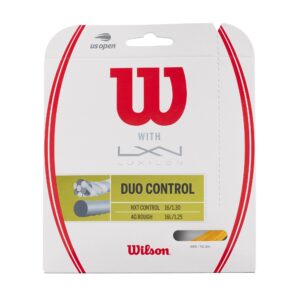 wilson duo control tennis string - set, yellow, 16 g