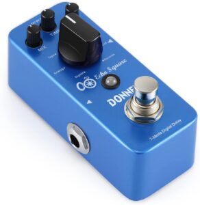 donner echo square delay pedal - digital 7-modes delay for electric guitar, multi-delay including digital, analog, tape, mod, sweep, lofi, reverse - true bypass