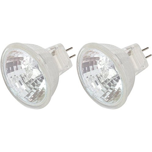 Simba Lighting 10 Watt 12 Volt MR11 Halogen Spotlight Bulbs (2 Pack) 2-Pin 110lm 30° Beam Angle for Accent, Track Light, and Fiber Optics, GU4 Bi-Pin Base, Glass Cover, Warm White 2700K Dimmable