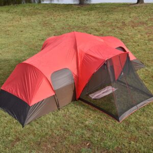 Ozark WT172115 Trail 10-Person Family Tent, Red