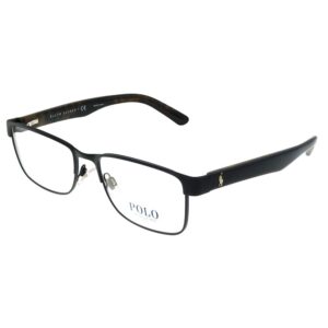 polo ralph lauren ph 1157 9038 matte black metal rectangle eyeglasses 55mm