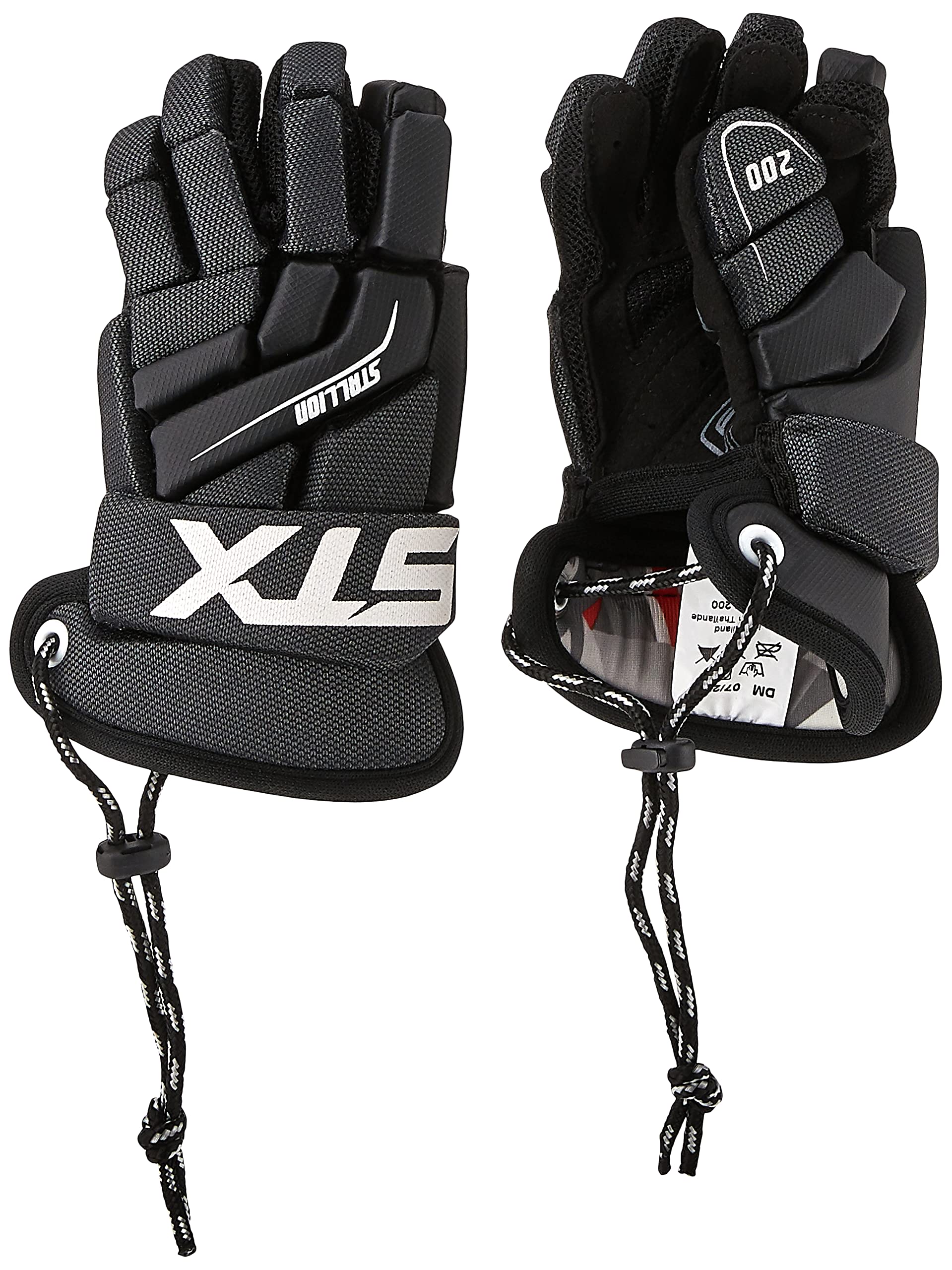 STX Lacrosse Stallion 200 Gloves , Black, XX-Small