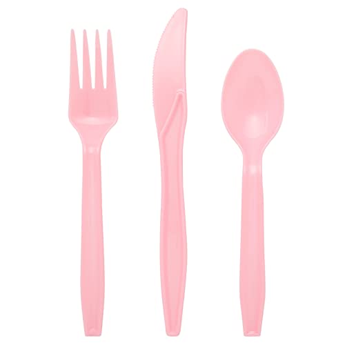 Juvale Baby Girl 1st Birthday Decorations, Floral One Year Old Party Plates, Napkins, Cups, Pink Cutlery (144 Pieces, Serves 24)