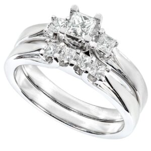 kobelli diamond wedding set 1/2 carat (ctw) in 14k white or yellow gold, size 10, white gold