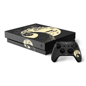 skinit decal gaming skin compatible with xbox one x console and controller bundle - officially licensed disney jack and sally meant to be design