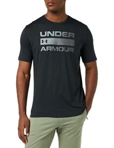 under armour men's ua team issue wordmark short sleeve lg black