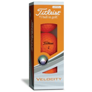 Titleist Velocity Golf Balls, Orange, Prior Generation (One Dozen)