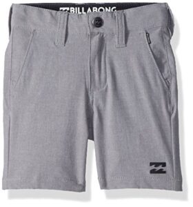 billabong boys' big classic hybrid walkshort, grey, 26