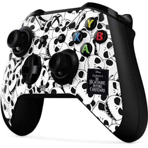 Skinit Decal Gaming Skin compatible with Xbox One X Controller - Officially Licensed Disney Jack Skellington Pattern Design