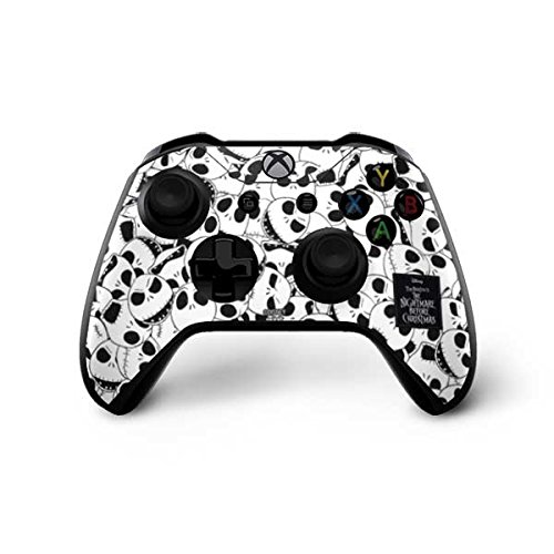 Skinit Decal Gaming Skin compatible with Xbox One X Controller - Officially Licensed Disney Jack Skellington Pattern Design