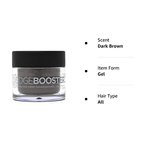 Style Factor Edge Booster Hideout Hair Pomade Hold Color Gel 0.8oz Natural Black (Dark Brown)