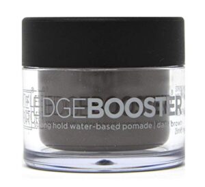 style factor edge booster hideout hair pomade hold color gel 0.8oz natural black (dark brown)