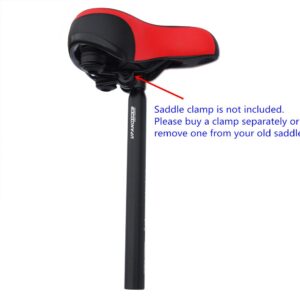 UPANBIKE Bike Seat Post Aluminum Alloy Length 350mm 25.4/27.2/28.6/30.8/31.7mm Black for Mountain Bike Road Bicycle(27.2mm)