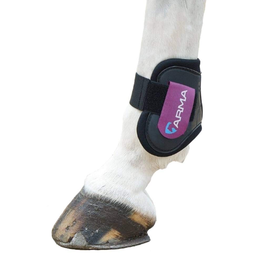 Shires Arma Fetlock Boots Black/Plum Pony/Cob