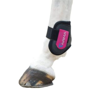 Shires Arma Fetlock Boots Black/Plum Pony/Cob