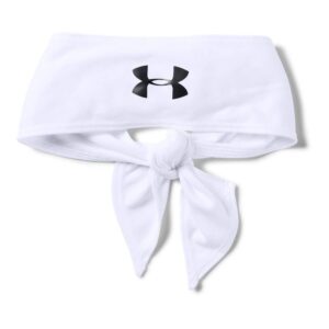 under armour adult ua armour tie headband osfa white