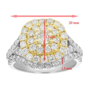 Vir Jewels 1.87 cttw Diamond Wedding Engagement Ring Set 14K Yellow Gold Bridal Size 7