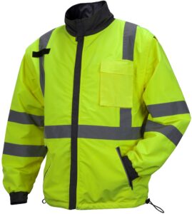 pyramex rjr34 series 4 in 1 reversible windbreaker jacket hi vis lime 3x large