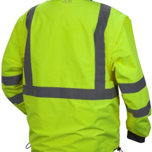 PYRAMEX RJR34 Series 4 in 1 Reversible Windbreaker Jacket Hi Vis Lime 3X Large