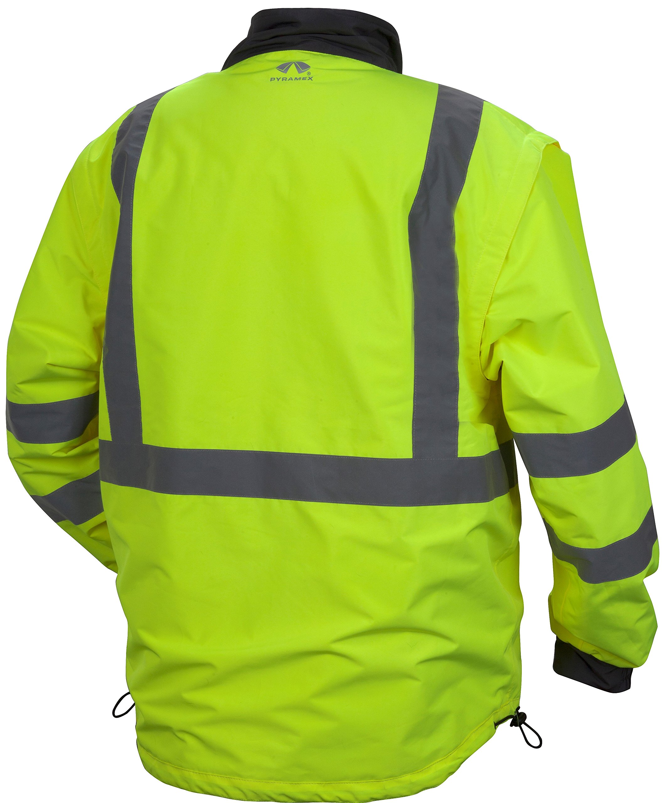 PYRAMEX RJR34 Series 4 in 1 Reversible Windbreaker Jacket Hi Vis Lime 3X Large