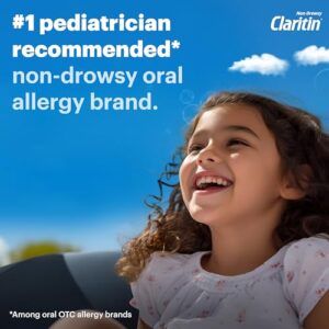 Claritin Children's Chewables 24 Hour Allergy Relief, Non Drowsy Kids Allergy Medicine, Grape Antihistamine Chewable Tablets, For Children 2 Years and Older, 40 Count