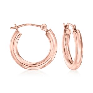 ross-simons 2.5mm 14kt rose gold hoop earrings