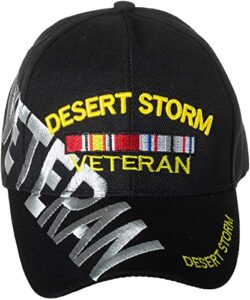 desert storm veteran baseball cap black military hat army air force marine for vet men women