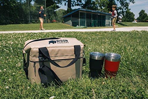 Bison Soft Cooler, Small Cooler Bag, Travel Cooler, Soft Sided Cooler Bag, Camping Coolers, Insulated Cooler, Soft Cooler Bag, Travel Cooler for Car, Bag Cooler (12-Can, Blue)