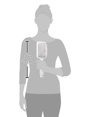 T3 Smooth Paddle Brush | Cushioned Body and Wide Flat Base for Gentle Styling | Heat Resistant Bristles