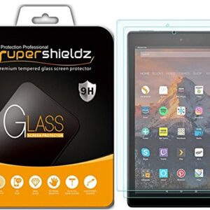 Supershieldz (2 Pack) Designed for Fire HD 10 Tablet 10.1 inch (9th and 7th Generation, 2019 and 2017 Release) Tempered Glass Screen Protector, Anti Scratch, Bubble Free