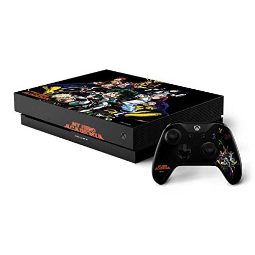 Skinit Decal Gaming Skin compatible with Xbox One X Console and Controller Bundle - Officially Licensed Funimation My Hero Academia Main Poster Design