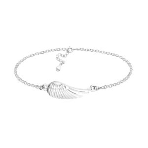 sofia milani - solid 925 sterling silver bracelet for women - feather wing pendant - 30135