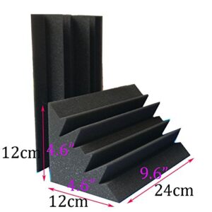 4.72"x4.72"x9.6" Sale Acoustic Foam 16 PCS in Black Bass trap Soundproof foam