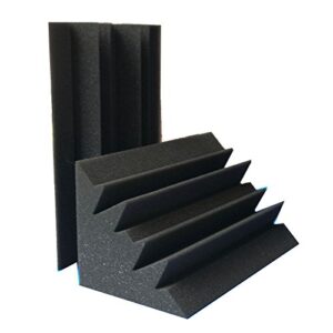 4.72"x4.72"x9.6" Sale Acoustic Foam 16 PCS in Black Bass trap Soundproof foam