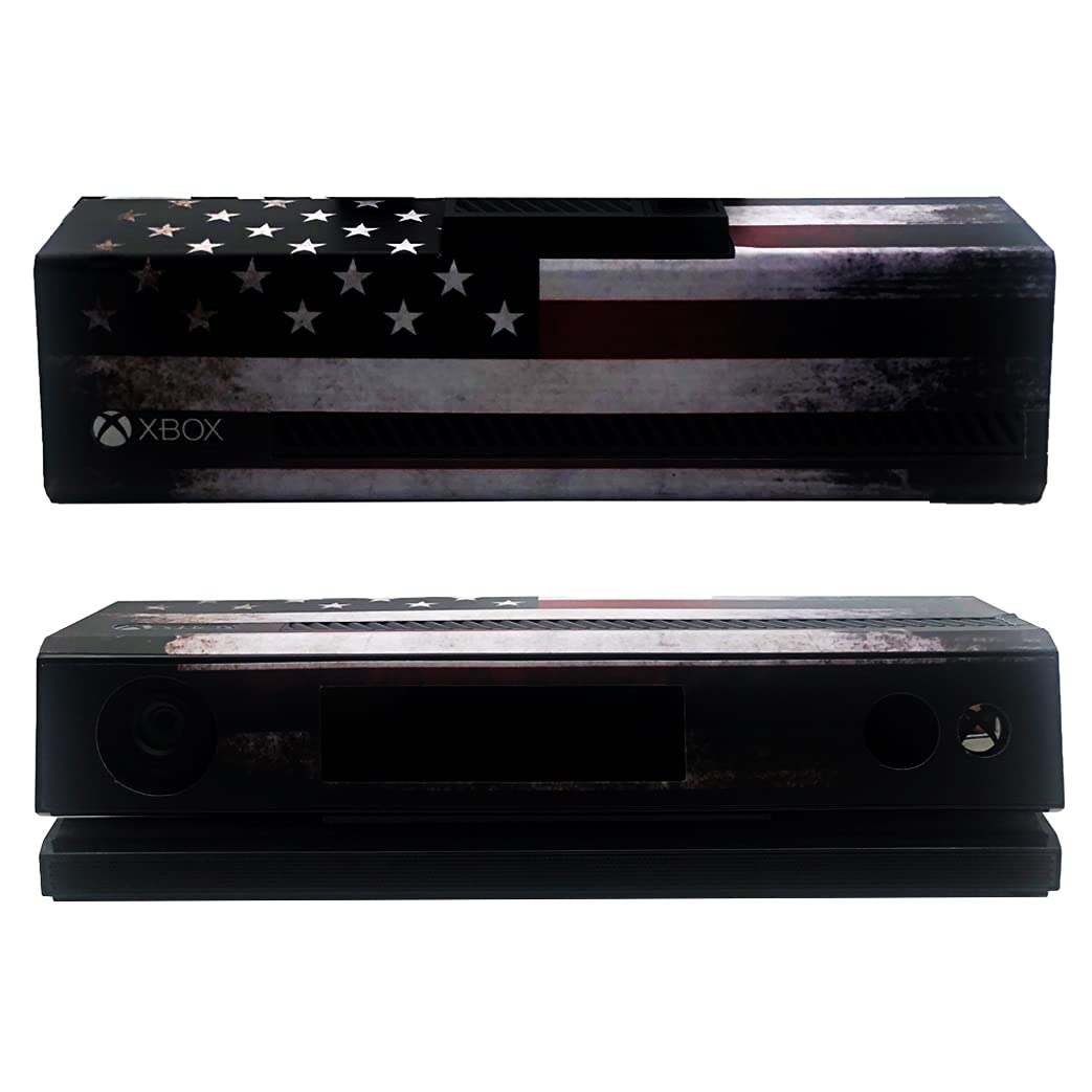 UUShop Protective Vinyl Skin Decal Cover for Microsoft Xbox One Console wrap sticker skins with two Free wireless controller decals American Flag(NOT for One S or X)