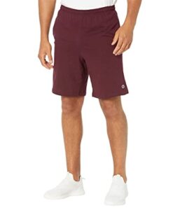 champion men's shorts, classic cotton jersey athletic shorts, 9", long gym shorts, men's workout shorts