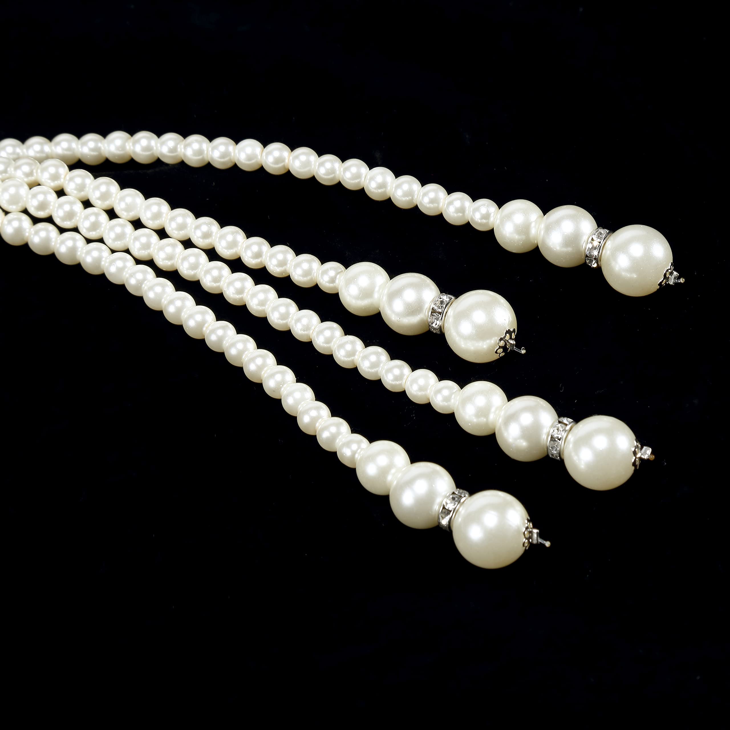 BABEYOND Long Pearl Necklace Faux Pearls Necklace Set Beaded Long Pearls Necklace 1920s Gatsby Costume Jewelry