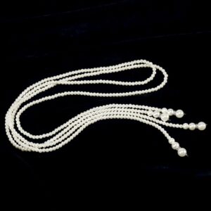 BABEYOND Long Pearl Necklace Faux Pearls Necklace Set Beaded Long Pearls Necklace 1920s Gatsby Costume Jewelry