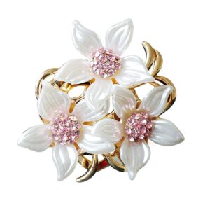 merdia brooch pin for women stylish flowers brooch with created crystal 17.6g | brooches and pins for women | flower brooch | flower pins | brooch for women | brooch pins | elegant pins