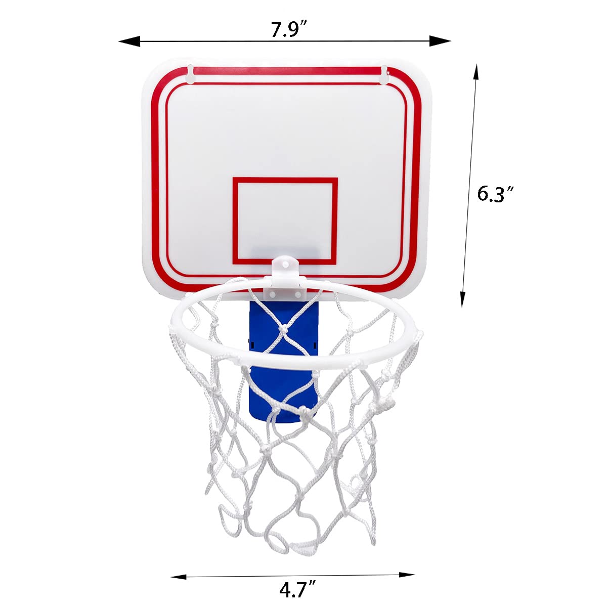 Silfrae Basketball Trash Can Mini Basketball Hoop Office Basketball Trash Can Basketball Goal for Garbage Can Office and Bed Room (Blue, 7.9 Inches * 6.3 Inches)