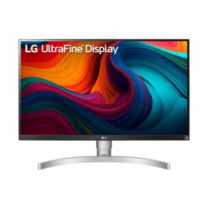 lg 27uk650-w 27” inch uhd (3840 x 2160) ips display with hdr 10, srgb 99% color gamut, amd freesync technology, 3-side virtually borderless design