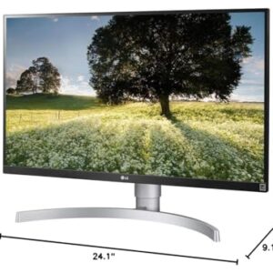 LG 27UK650-W 27” Inch UHD (3840 x 2160) IPS Display with HDR 10, sRGB 99% Color Gamut, AMD FreeSync Technology, 3-Side Virtually Borderless Design