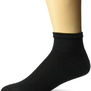 Hanes Ultimate mens 6-pack X-temp Ankle Casual Sock, Black, 12-Jun US