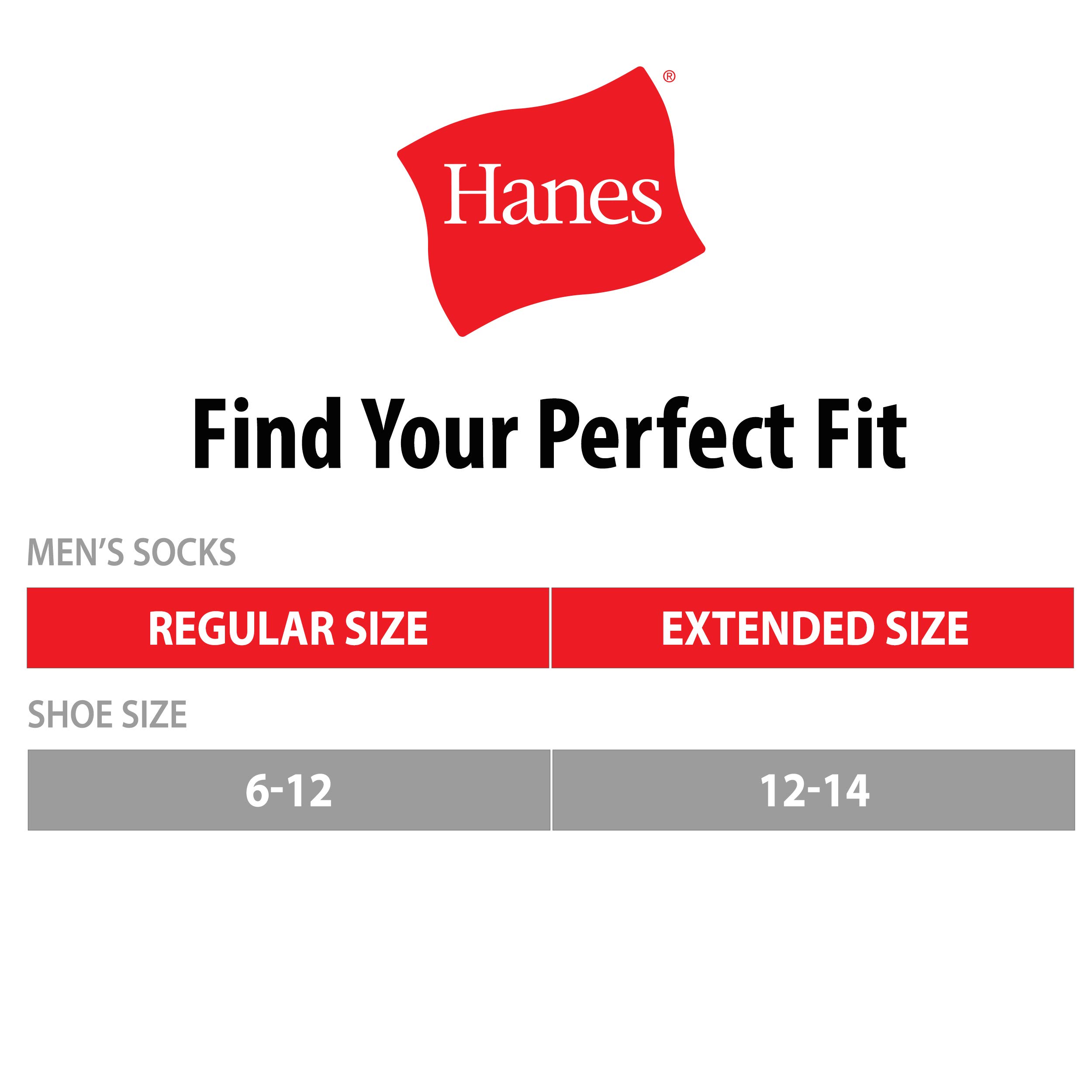 Hanes Ultimate mens 6-pack X-temp Ankle Casual Sock, Black, 12-Jun US