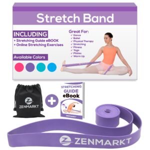 Zenmarkt Stretch Bands for Flexibility and Strength - Ballet Stretch Bands Ideal to Have as Dance Equipment in Every Competition - Suitable for Gymnastics, Cheerleading, and Pilates Training(Purple)